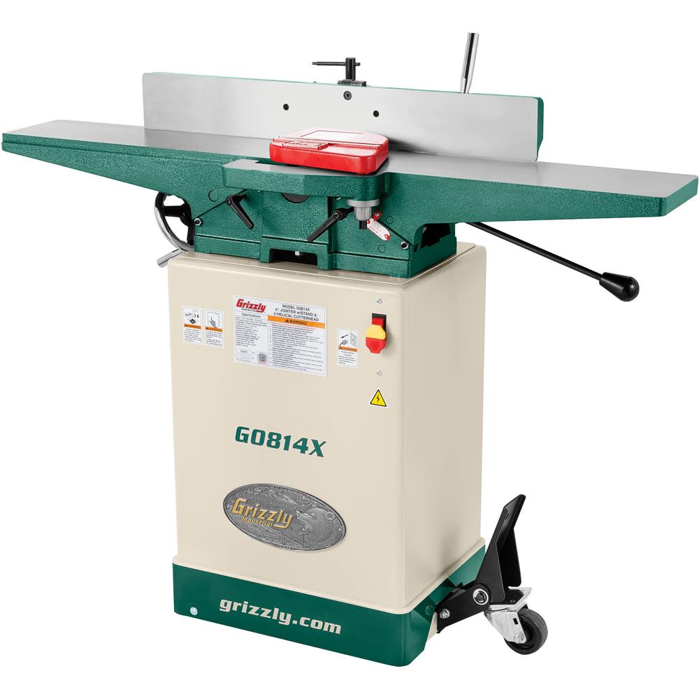 Grizzly G0814X - 6" Jointer with V-Helical Cutterhead - Grizzly ...