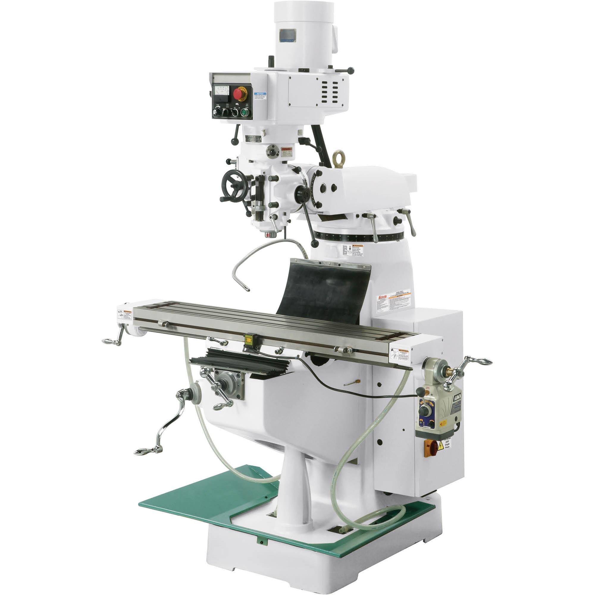 9" x 48" 3 HP High Precision Variable-Speed Vertical Mill - Grizzly ...