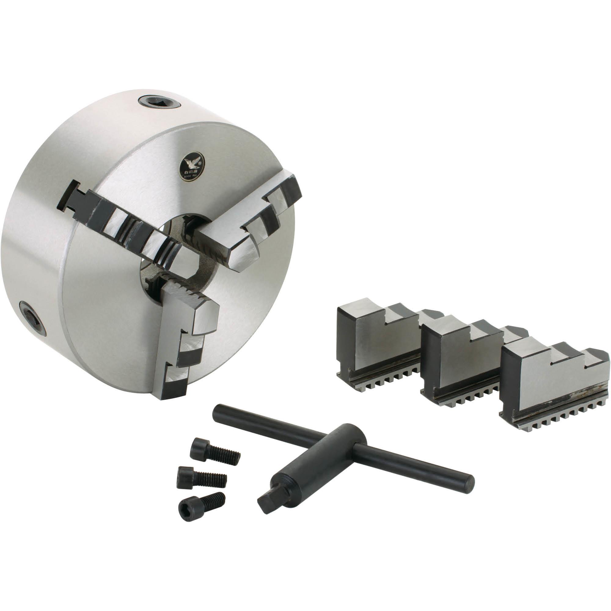 8" 3-Jaw Plain Back Scroll Chuck - Grizzly Industrial, Inc.