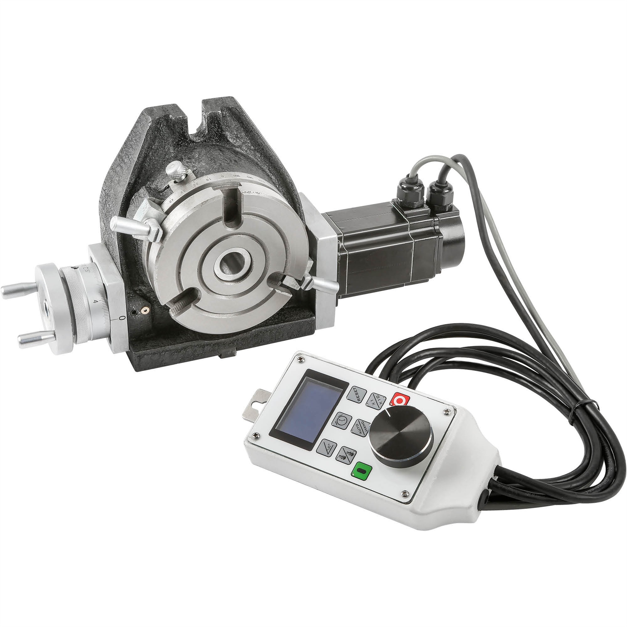 4-3/8" Power Rotary Table with DRO Control - Grizzly Industrial