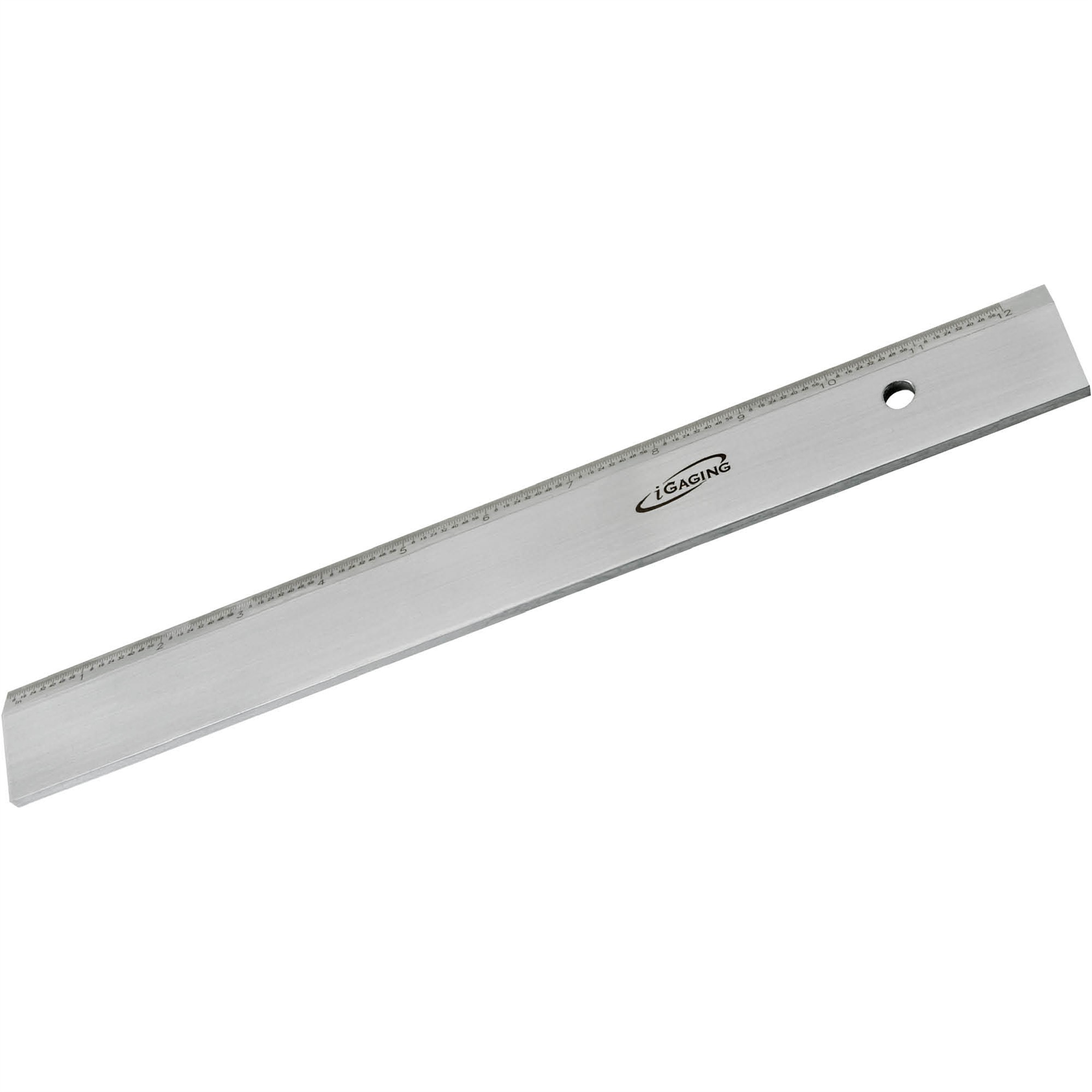 12" Bevel Edge Straight Edges with Scale - Grizzly Industrial
