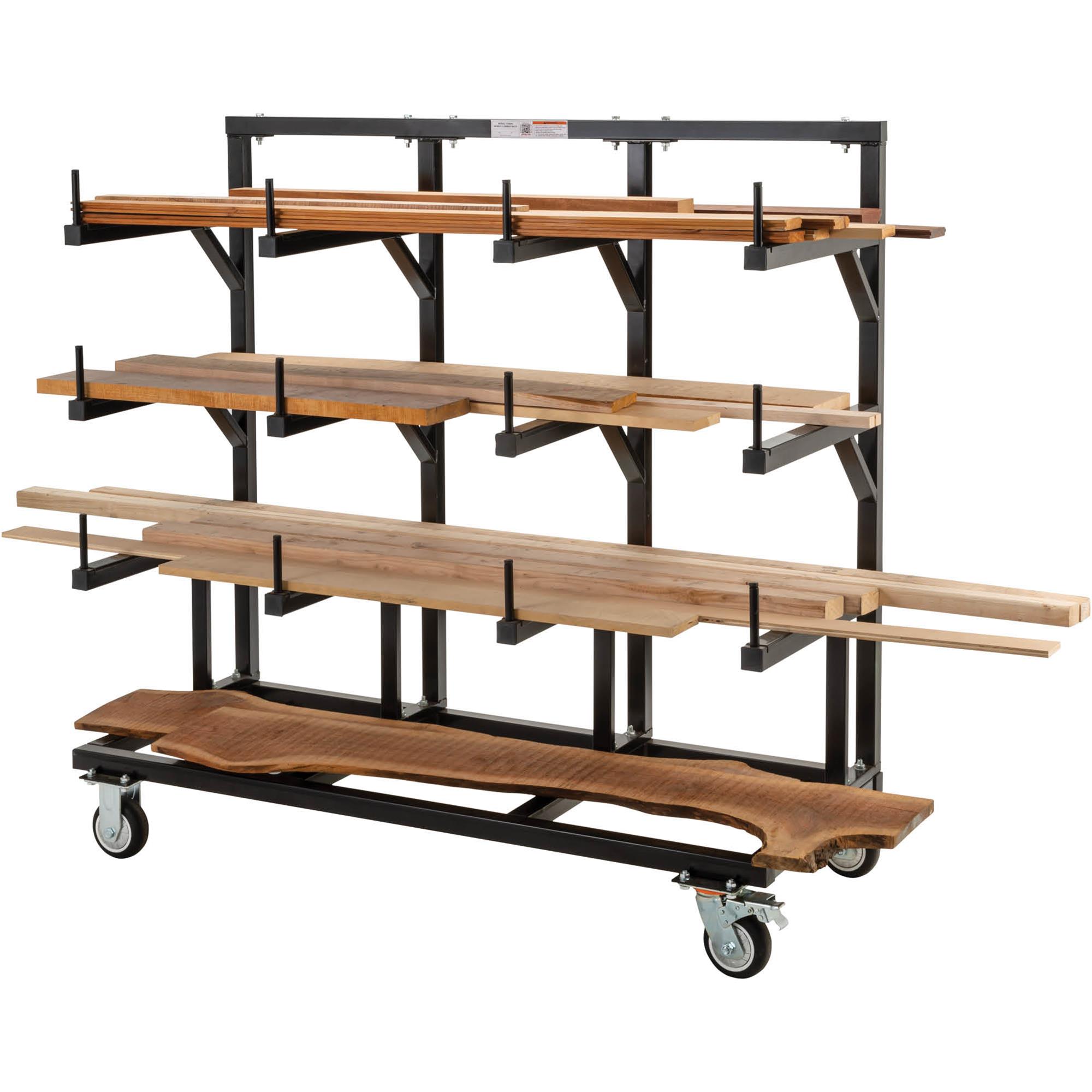 Mobile wood storage rack store