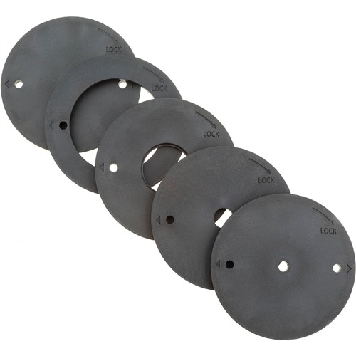 Router Table Insert Ring Set - 5 Pcs. - Grizzly Industrial